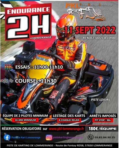 Tous les évènements organisés à Piste de Karting de Lommerange.